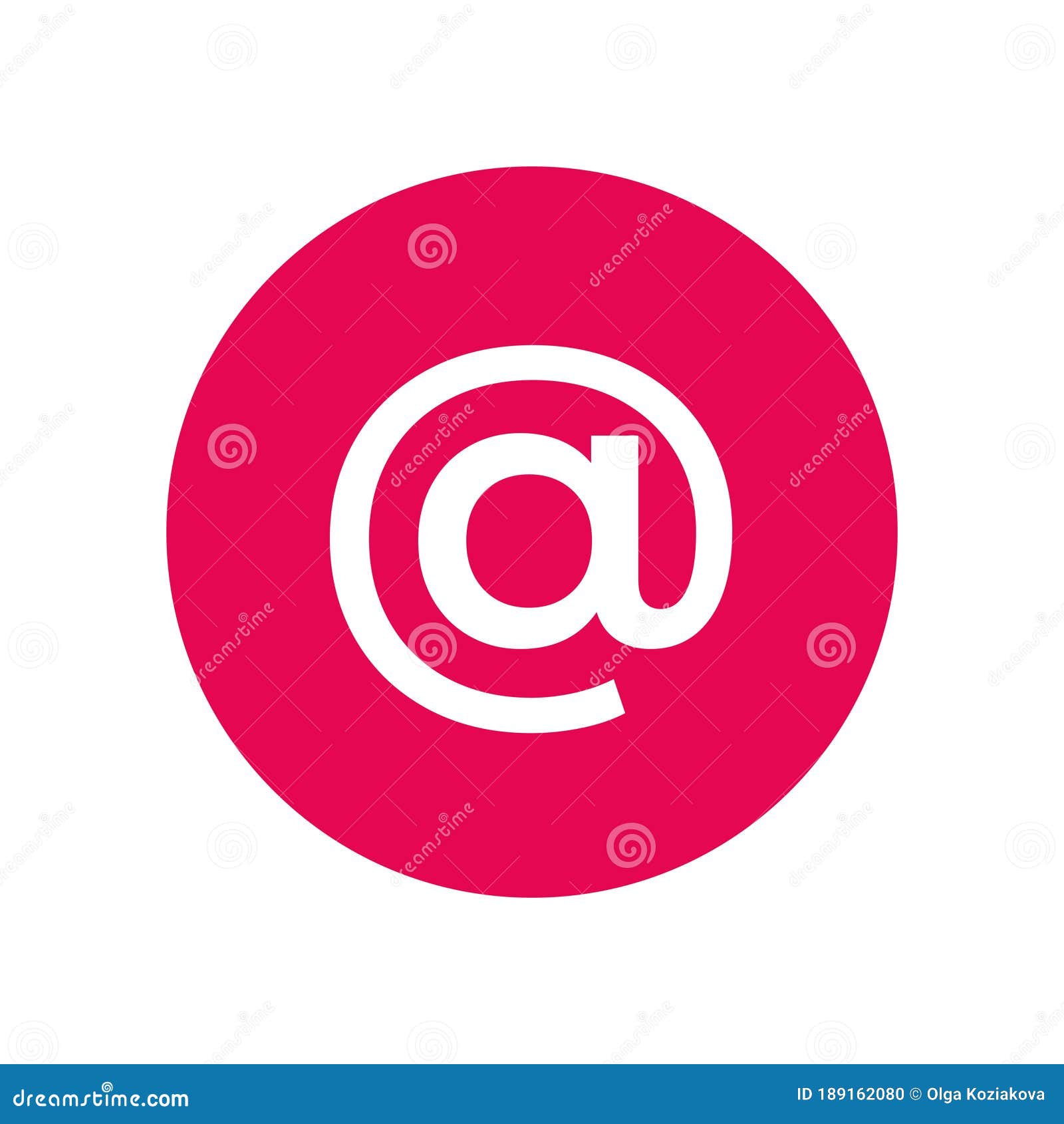 Vector Illustration of a Sign in an Email Address. at. Symbol. the Icon ...