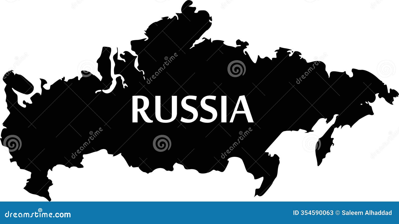 Vector Illustration, Silhouette Map of Russia Stock Illustration ...