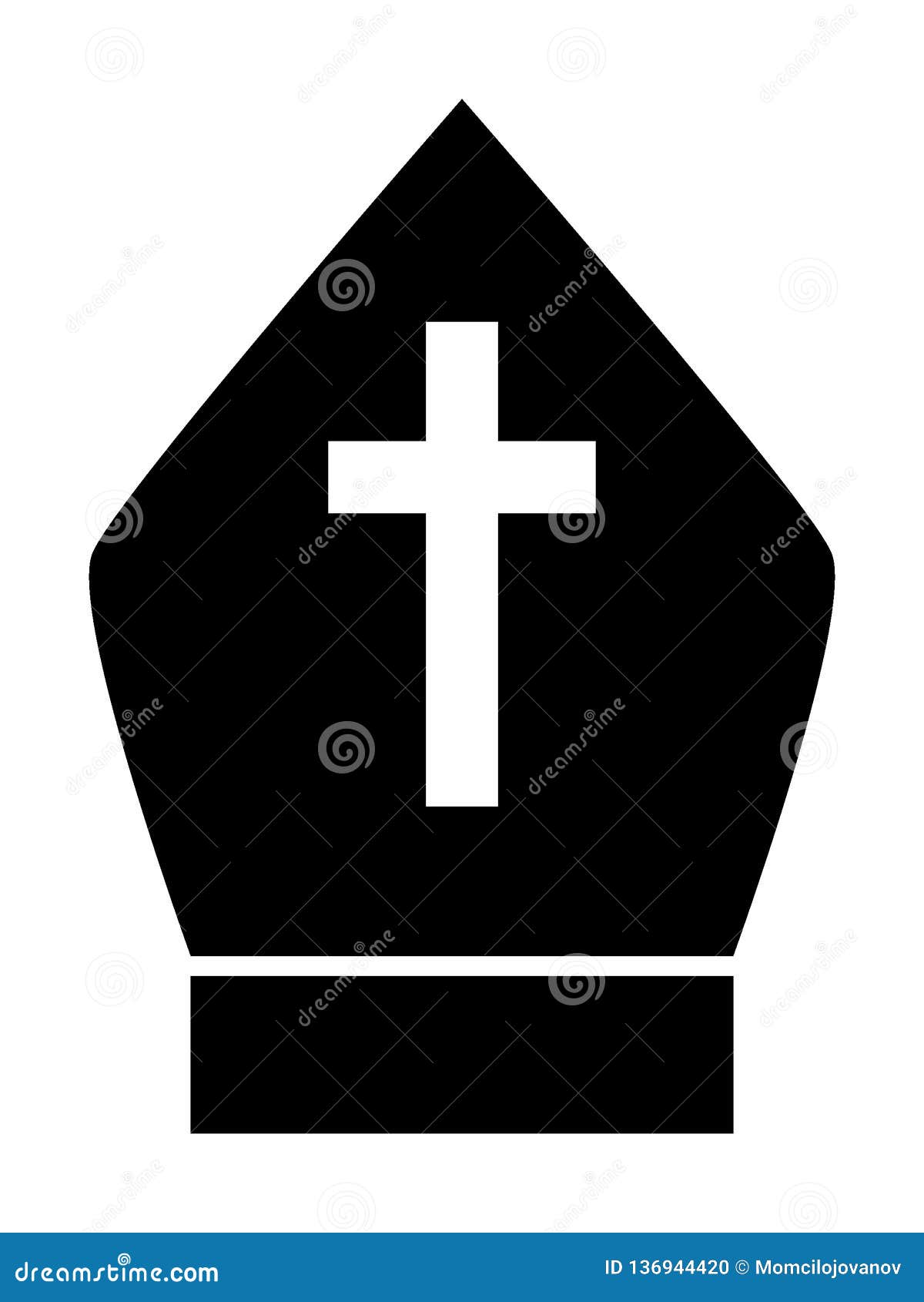Silhouette Picture of a Christian Symbol of Bishop Hat Stock Vector ... Silhouette Picture of a Christian Symbol of Bishop Hat Stock Vector ...