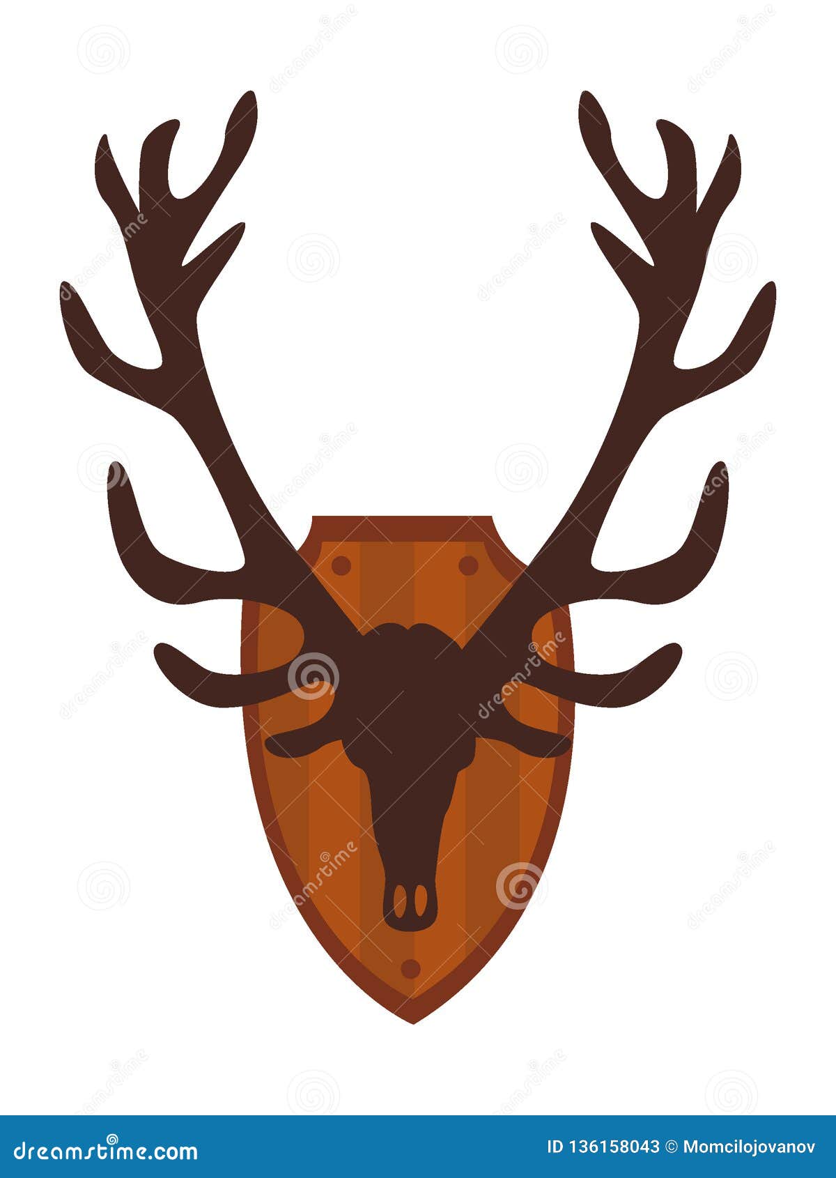 Silhouette Picture of a Hunting Trophy Icon Stock Vector - Illustration ...