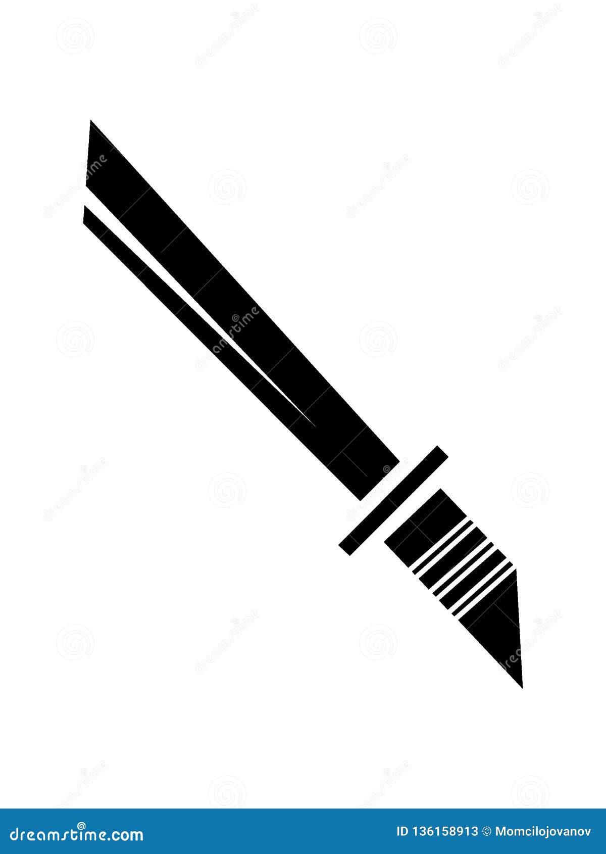 Silhouette Picture of a Samurai Sword Icon Stock Vector - Illustration ...