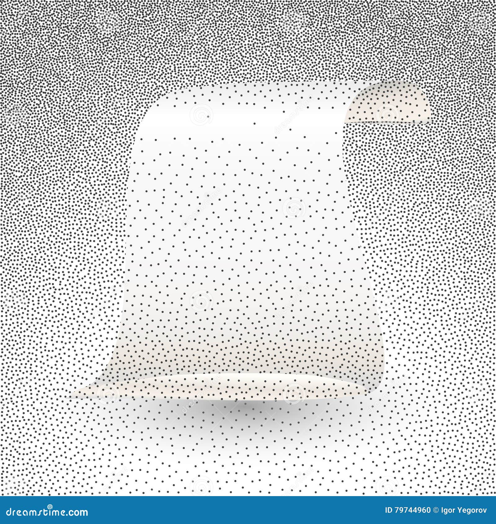 Vector Illustration of Silver Paper Scroll Stock Vector - Illustration ...