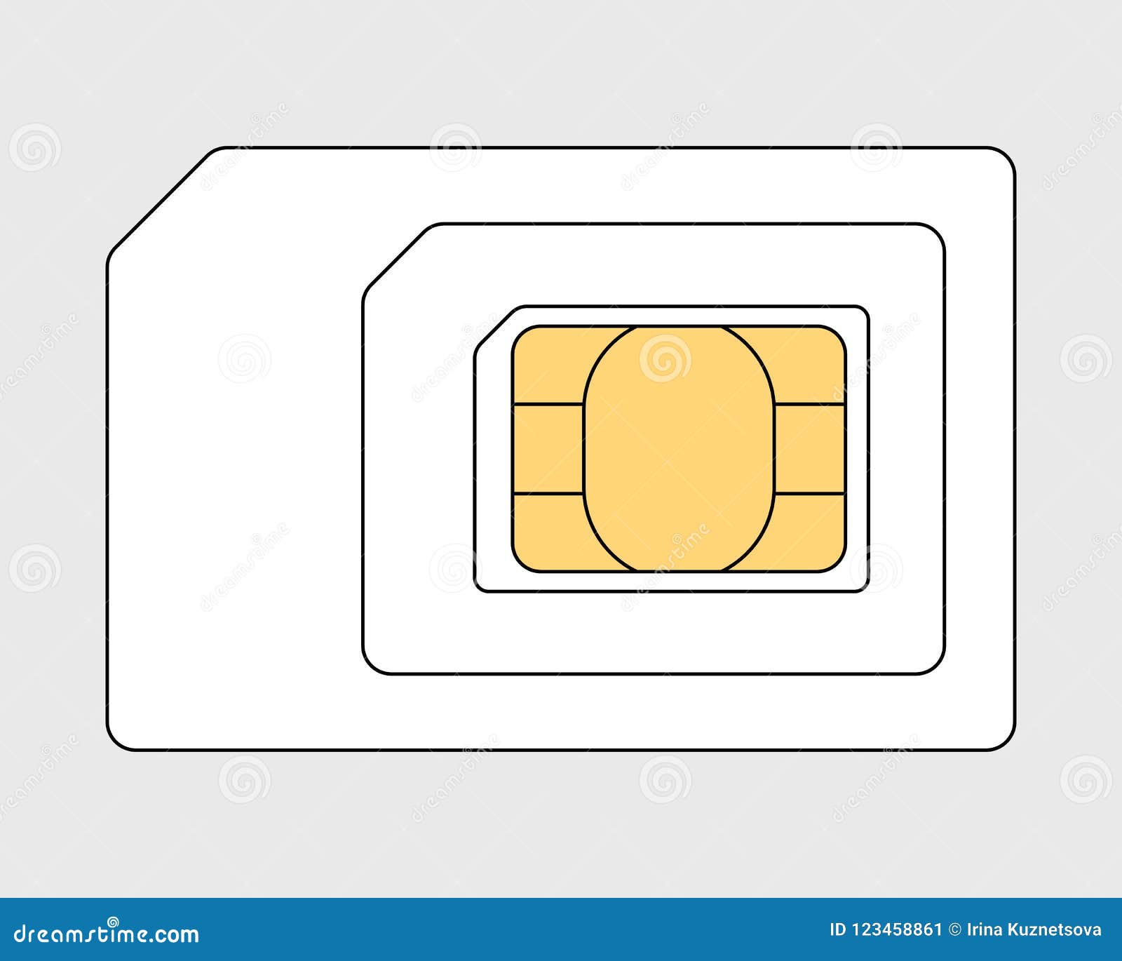 Vector Illustration. SIM Card. Micro, Mini, Nano. Stock Vector ...