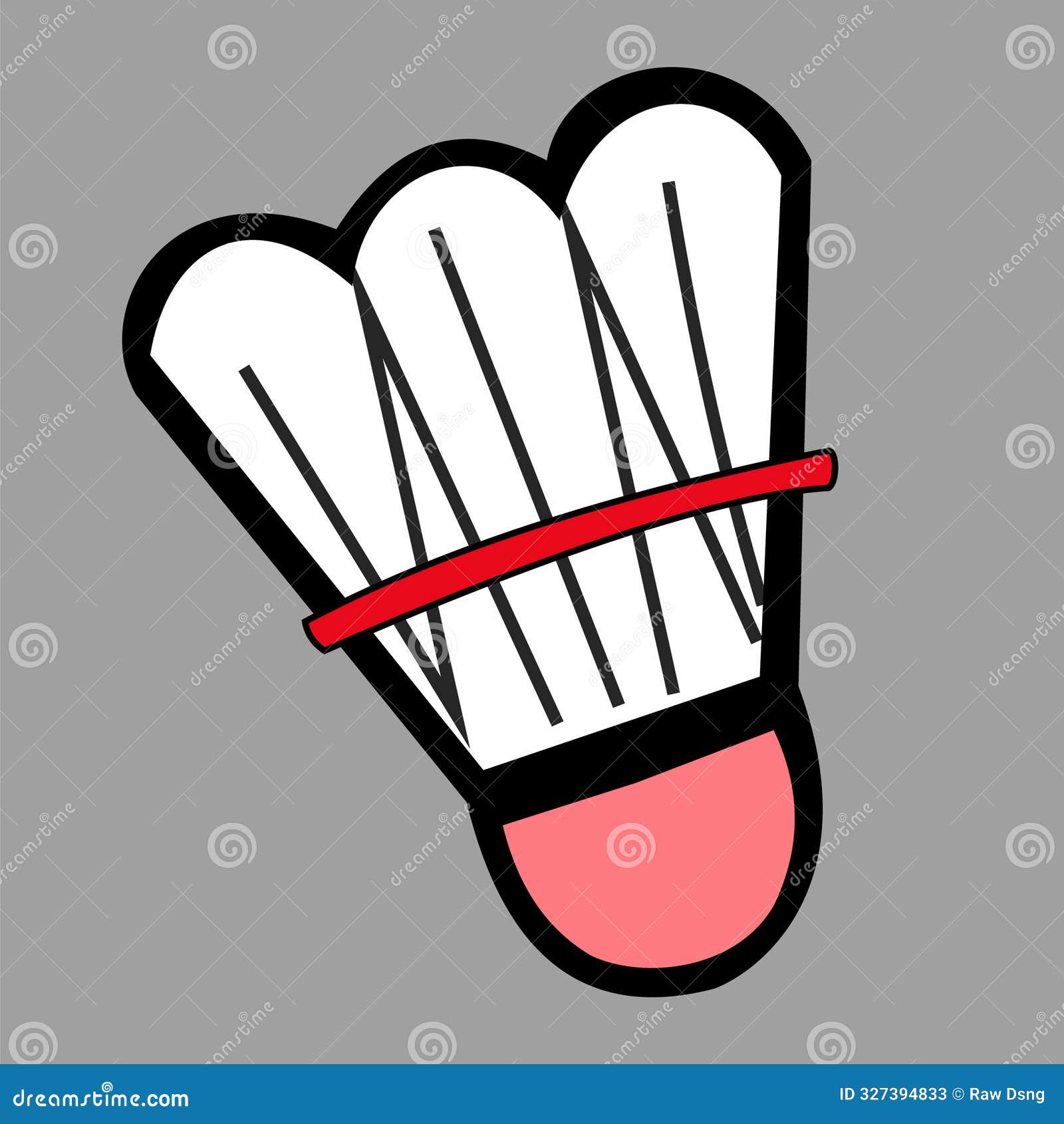 Simple Badminton Shuttlecock Design Stock Vector - Illustration of logo ...