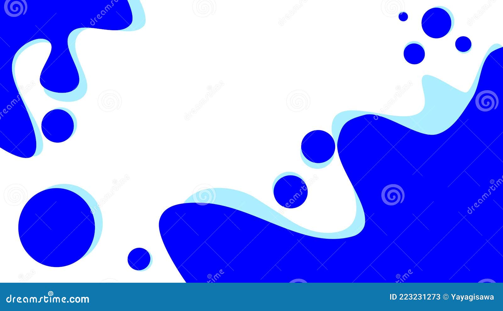 Vector Illustration of Simple Blue Liquid Shape Background Abstract ...