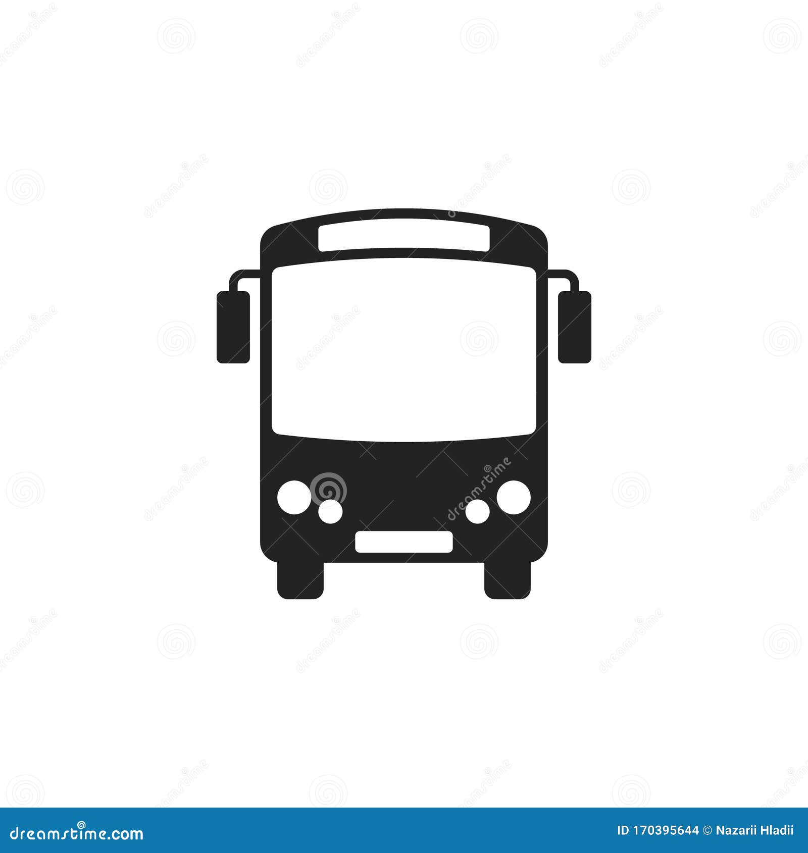 Vector Illustration of Simple Bus Icon. Isolated. Stock Vector ...