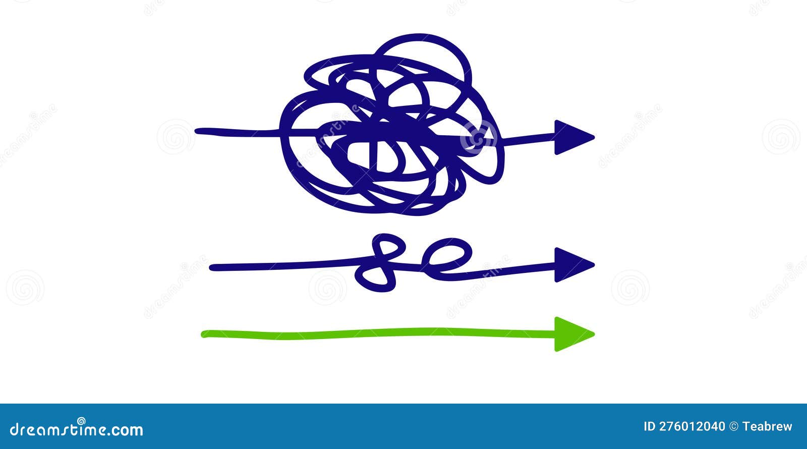 Vector Illustration with Simple and Complex Color Lines Stock Vector ...