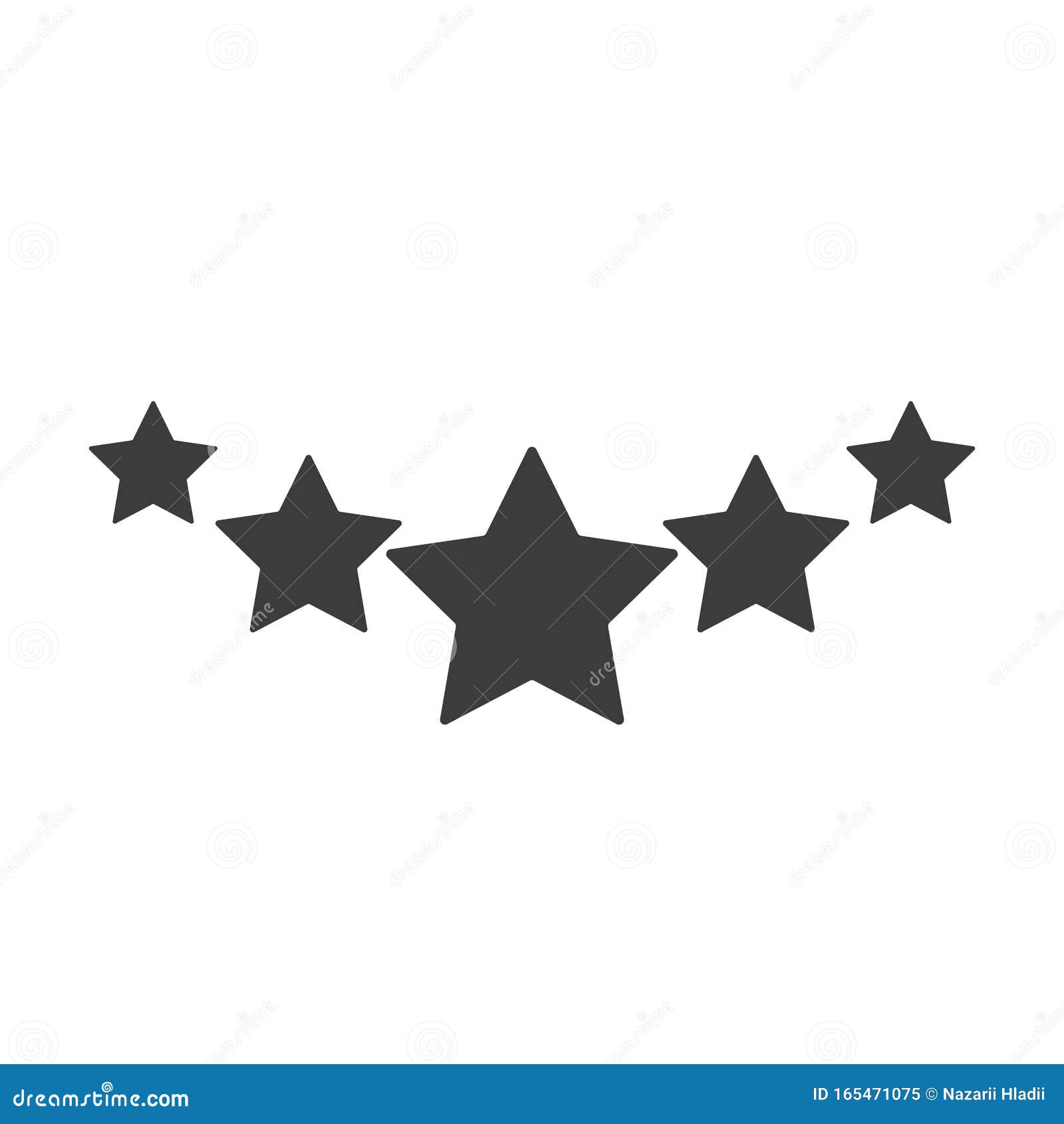 Vector Illustration of Simple Five Stars Icon. Stock Vector ...