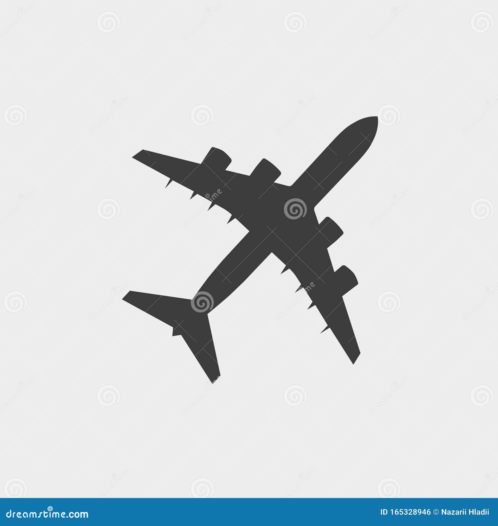 Vector Illustration of Simple Plane Icon. Isolated. Stock Vector ...