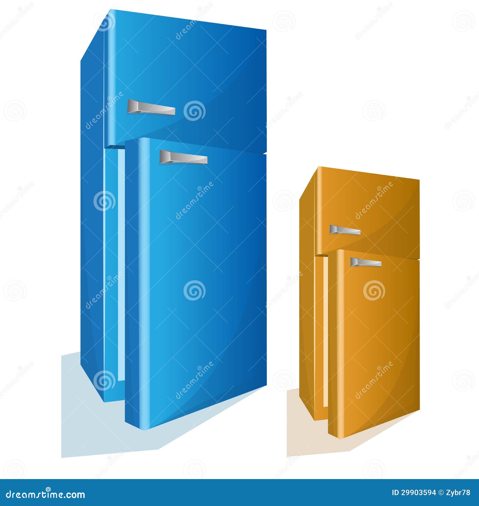 Simple refrigerator stock illustration. Illustration of cooler - 29903594
