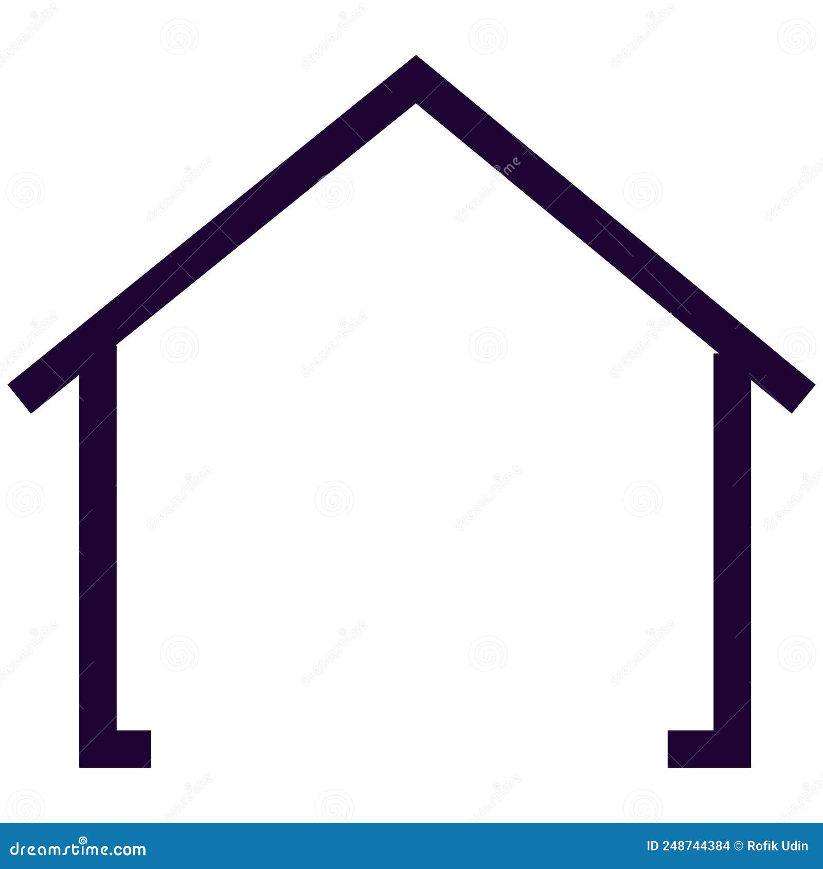 Illustration of Simple Stroke House Icon Stock Vector - Illustration of ...