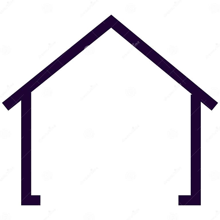 Illustration of Simple Stroke House Icon Stock Vector - Illustration of ...
