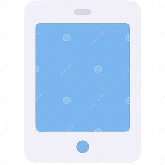 Vector Illustration Simple Tablet Blue Screen for Digital Design and ...