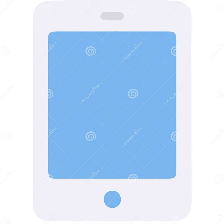 Vector Illustration Simple Tablet Blue Screen for Digital Design and ...
