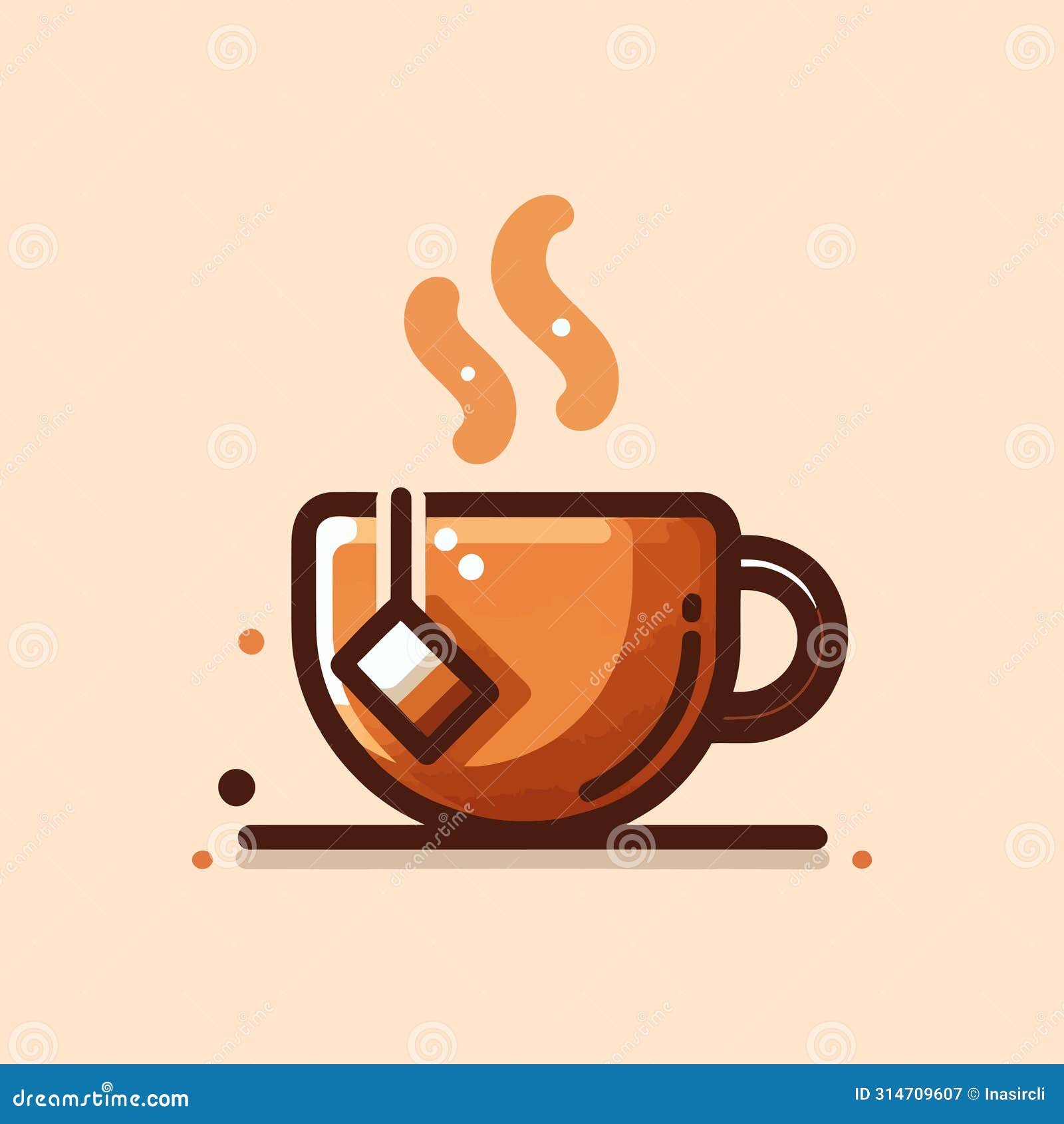 Vector Illustration of a Simple Tea Cup Stock Vector - Illustration of ...