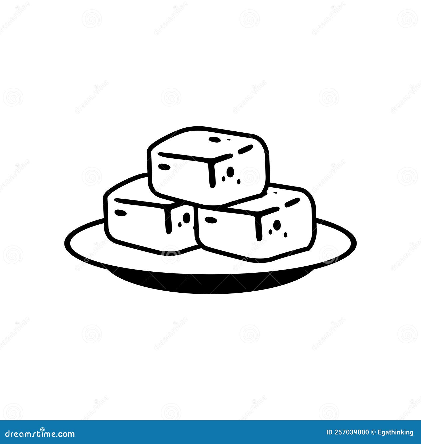 Tofu Icon Logo Vector Design Illustration, Isolated On White Background ...