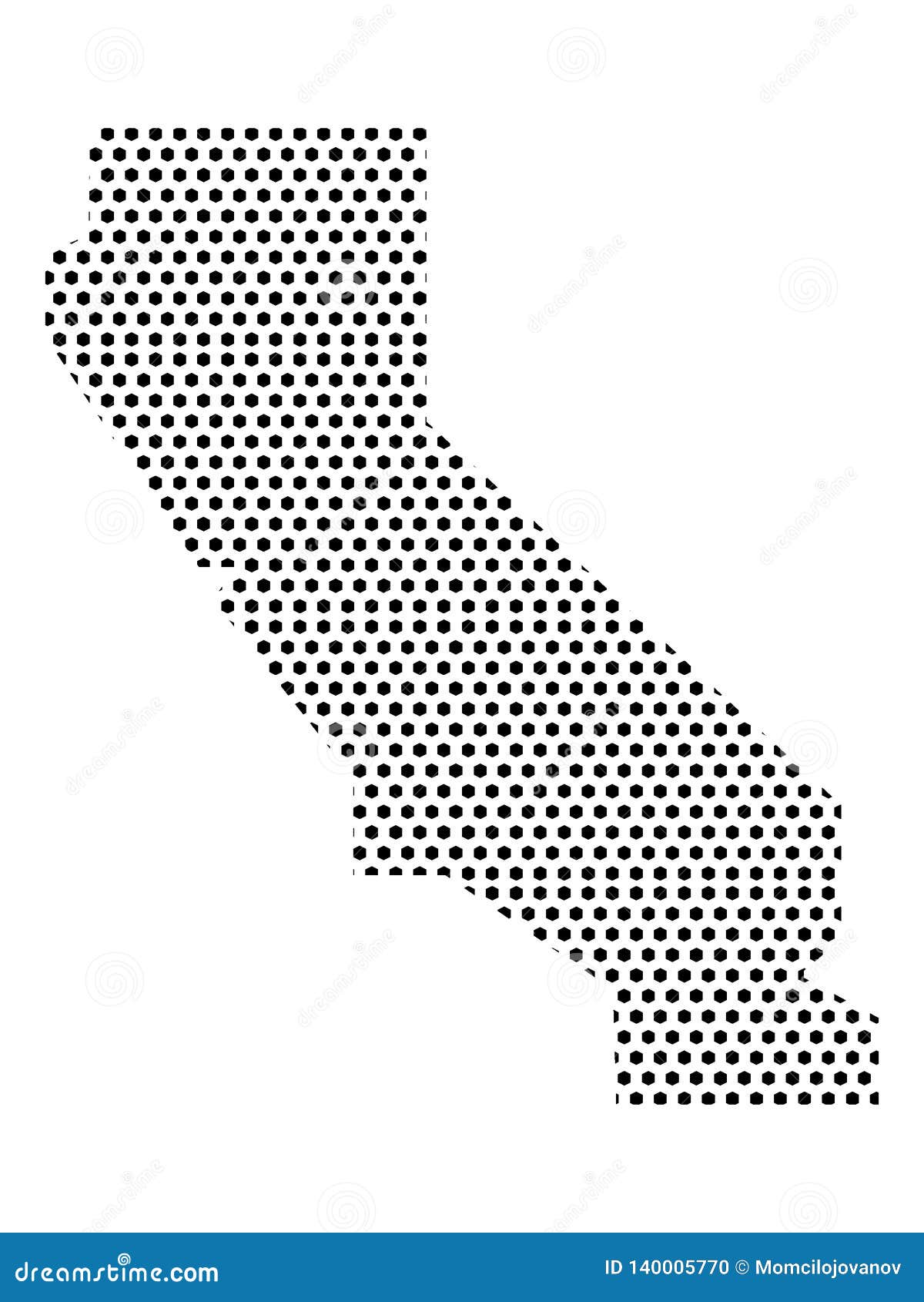 Simplified Dotted Pattern Map of US State of Florida Stock Vector ...