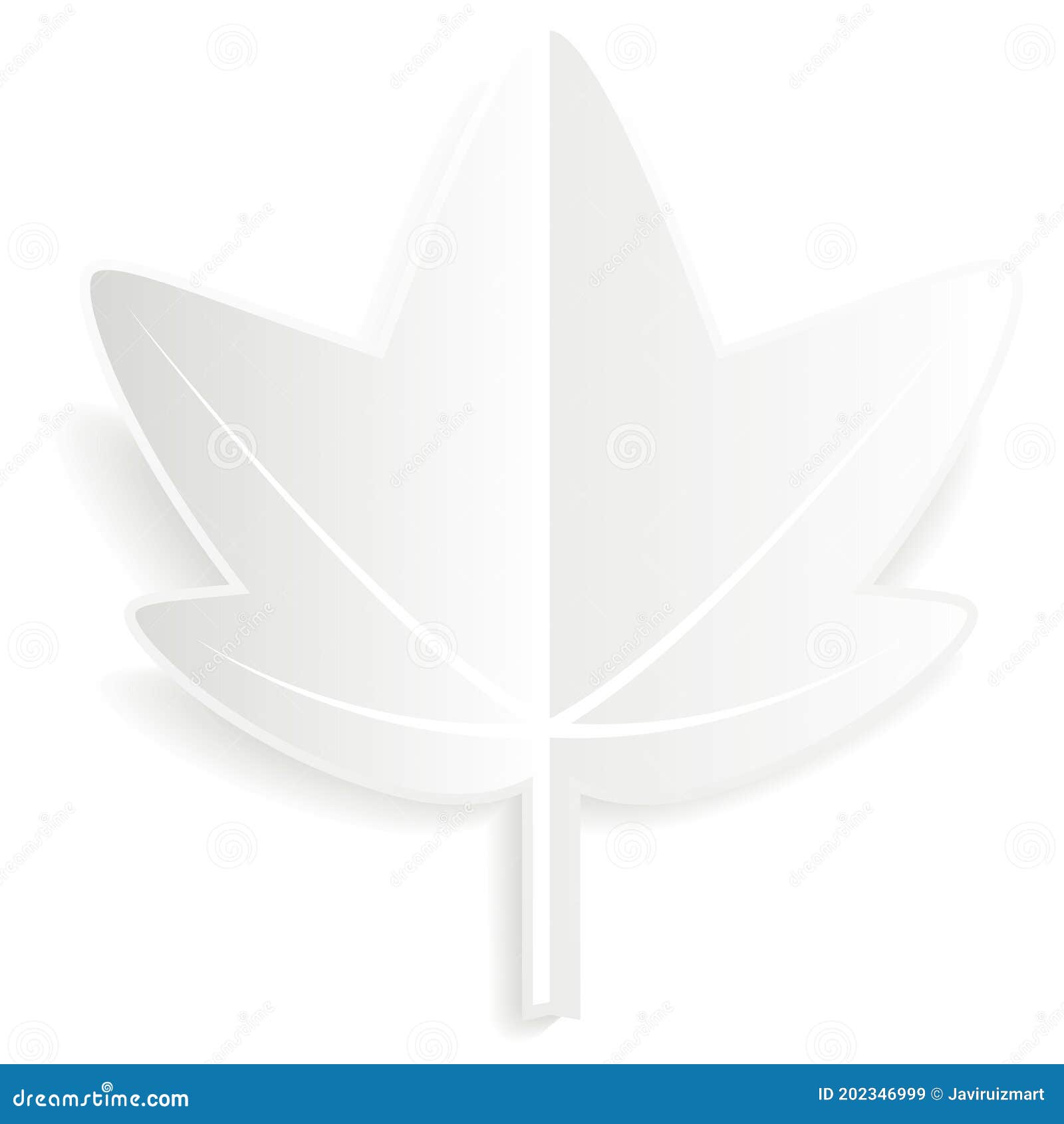 Leaf, paper cut style stock vector. Illustration of leaf - 202346999
