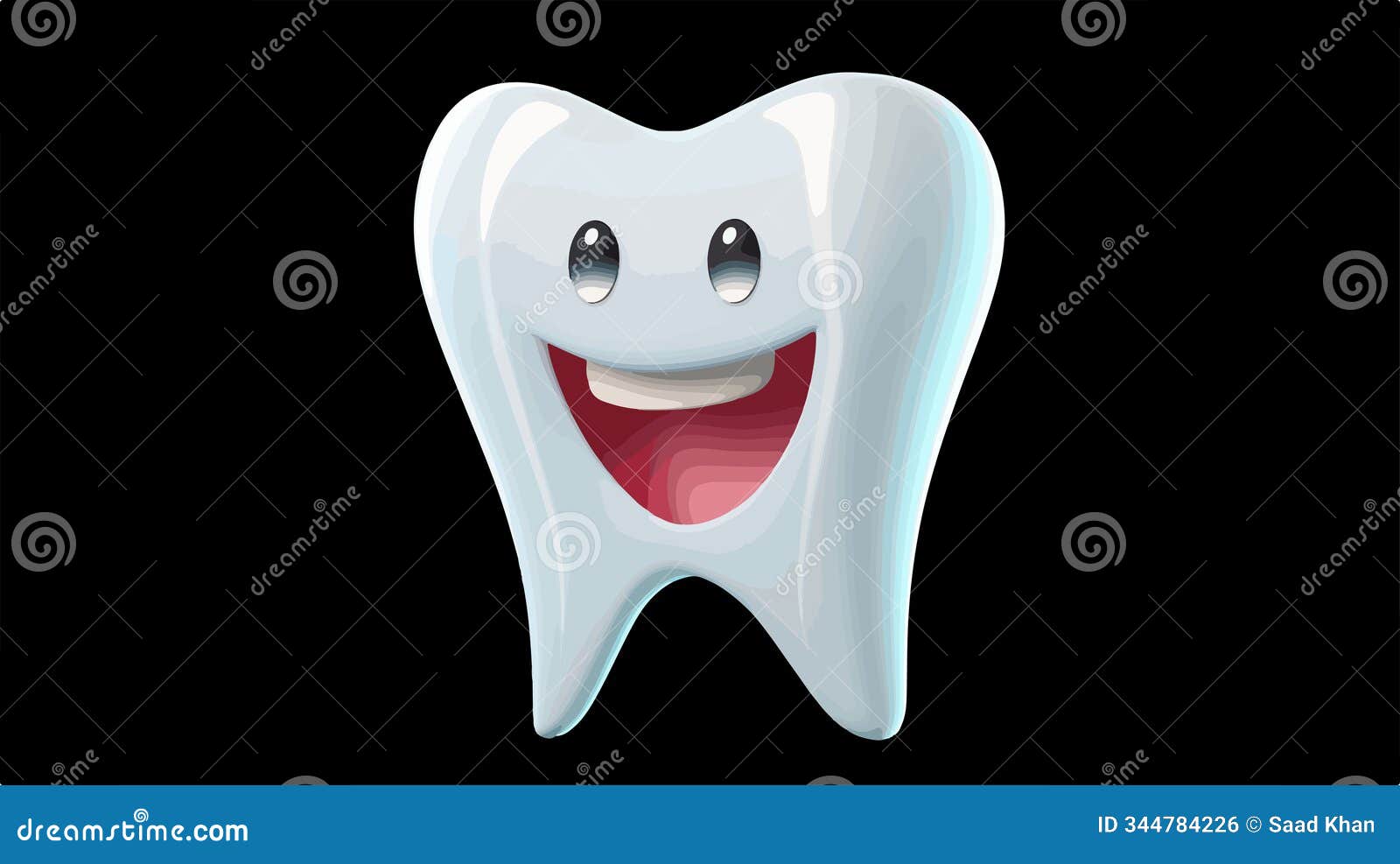 Vector Illustration of Single Human Tooth Cartoon Stock Vector ...