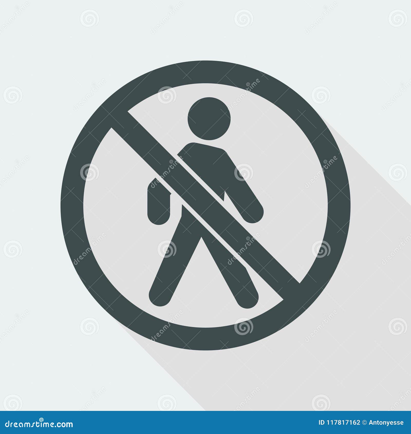 Vector Illustration of Single Isolated Access Forbidden Icon Stock ...