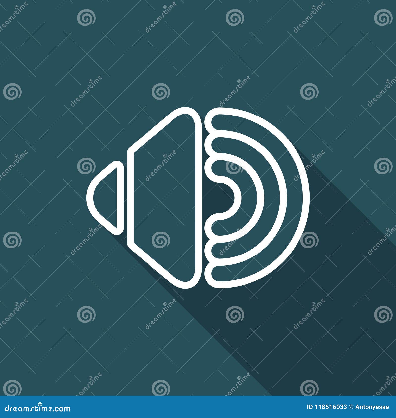 Vector Illustration of Single Isolated Audio Icon Stock Vector ...