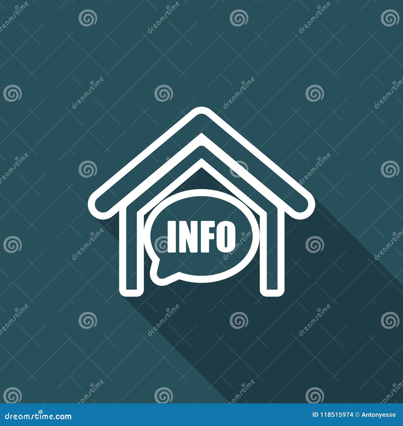 Vector Illustration of Single Isolated Box Info Icon Stock Vector ...