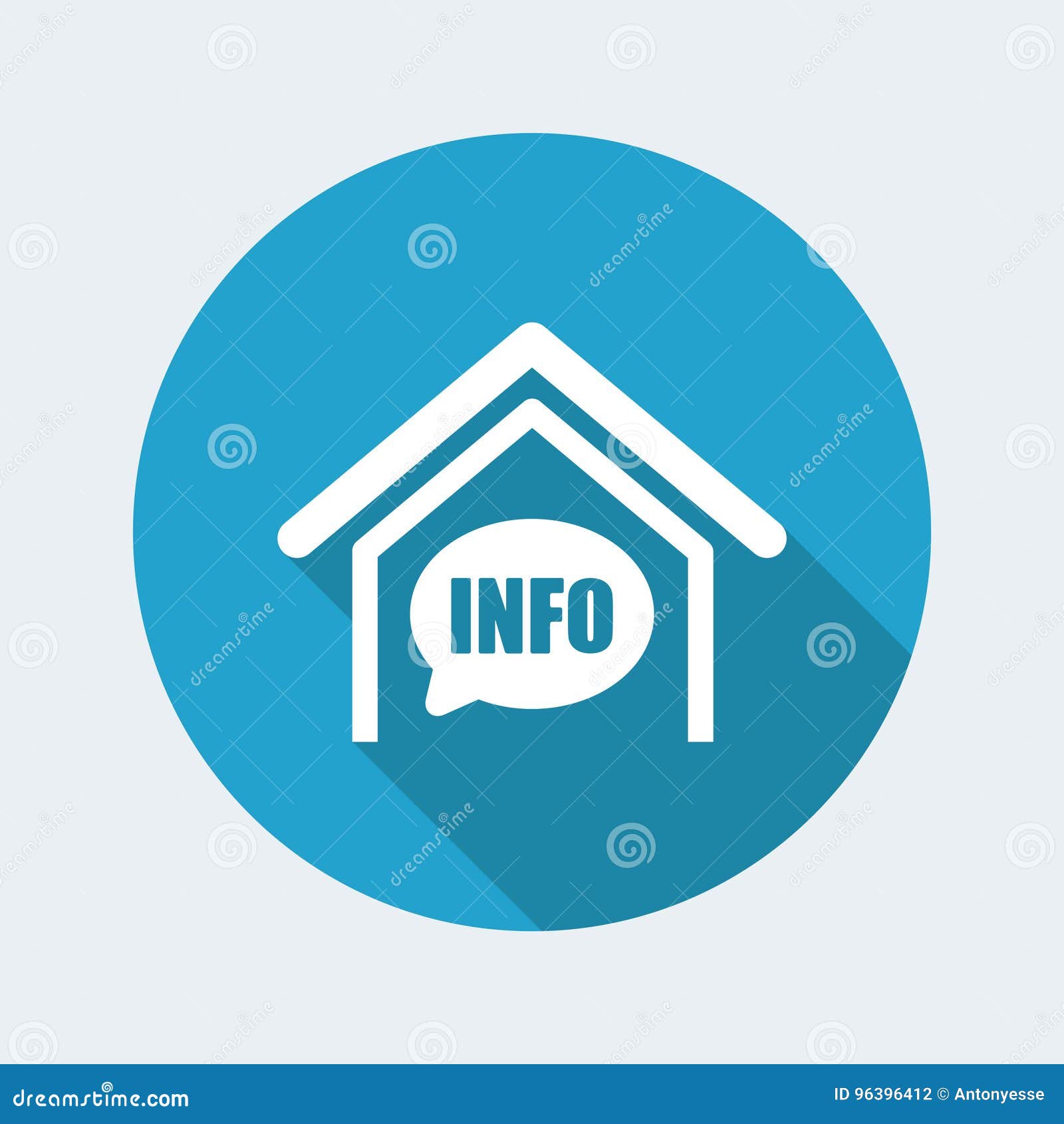 Vector Illustration of Single Isolated Box Info Icon Stock Vector ...