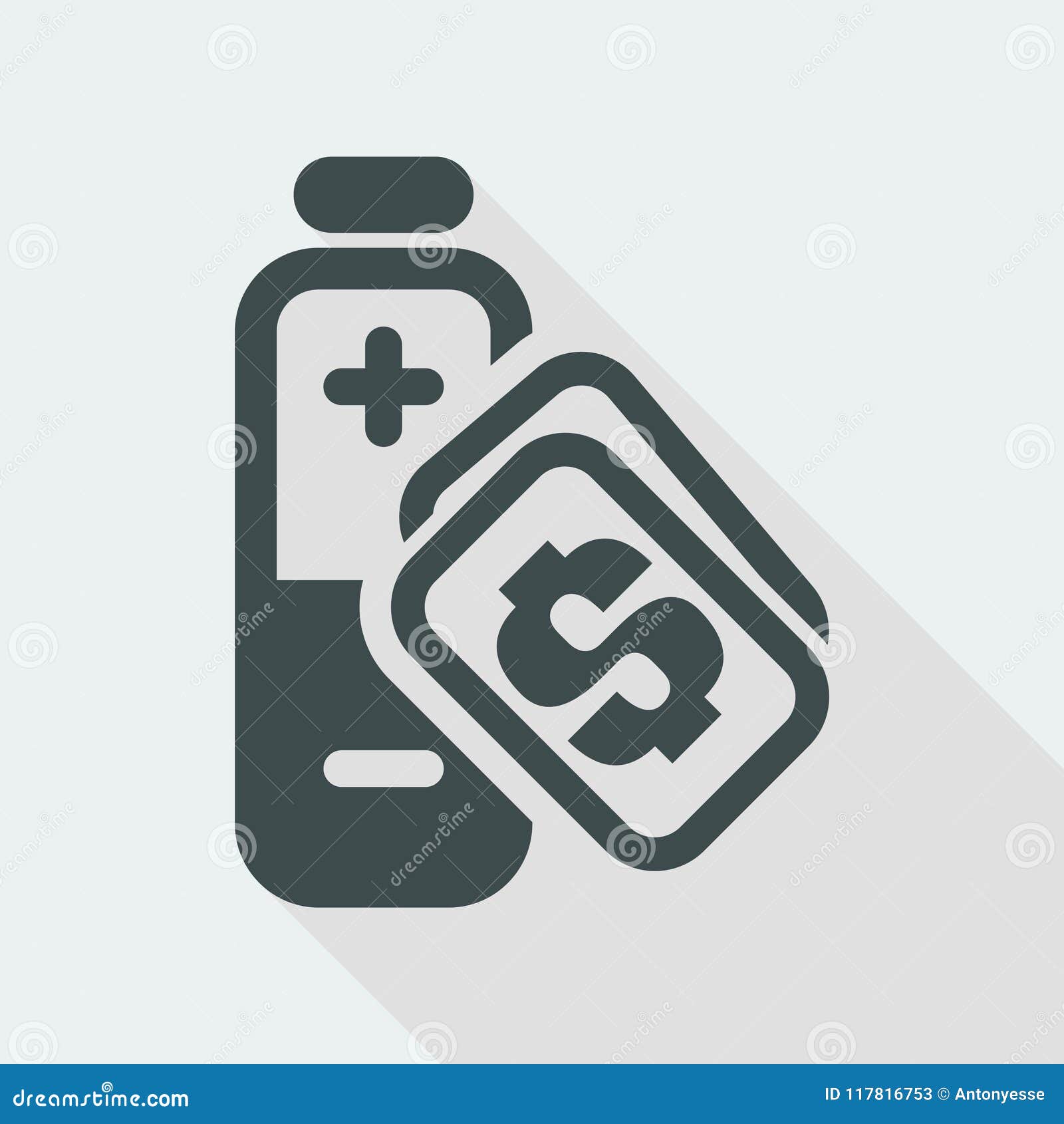 Vector Illustration of Single Isolated Charge Cost Icon Stock Vector ...