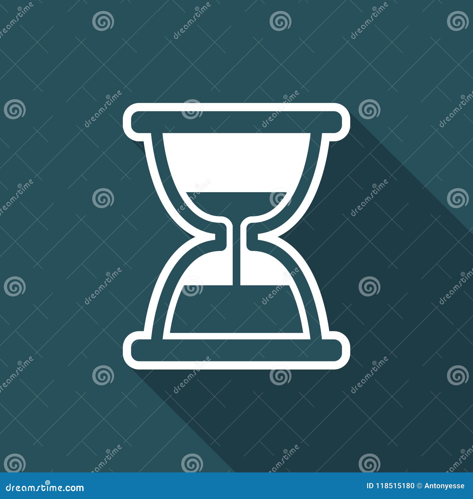 Vector Illustration of Single Isolated Clepsydra Icon Stock Vector ...