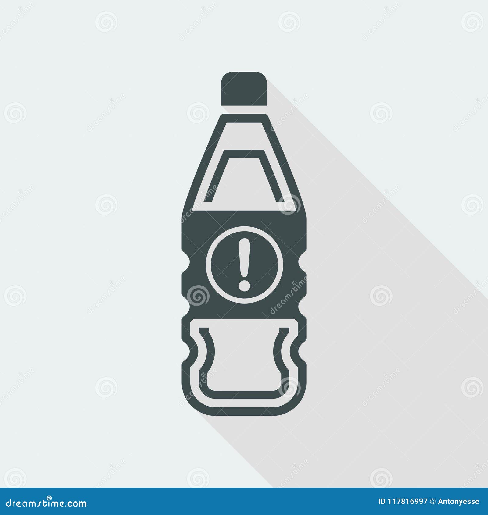 Vector Illustration of Single Isolated Dangerous Bottle Icon Stock ...