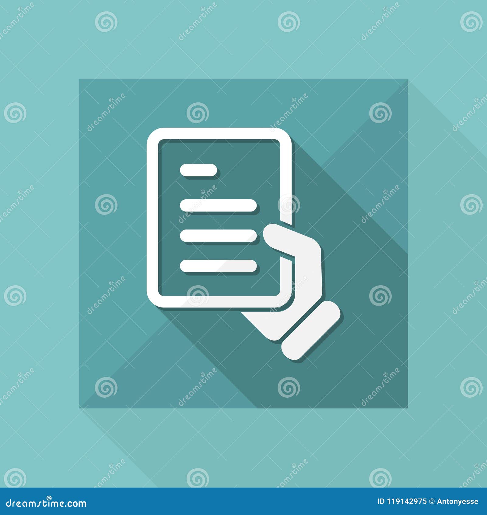 Vector Illustration of Single Isolated Document Handing Icon Stock ...