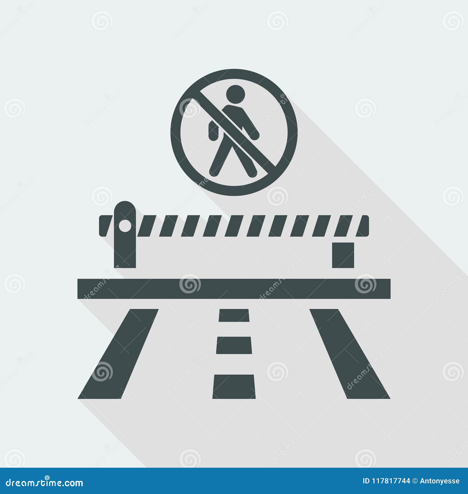 Vector Illustration of Single Isolated Forbidden Access Icon Stock ...