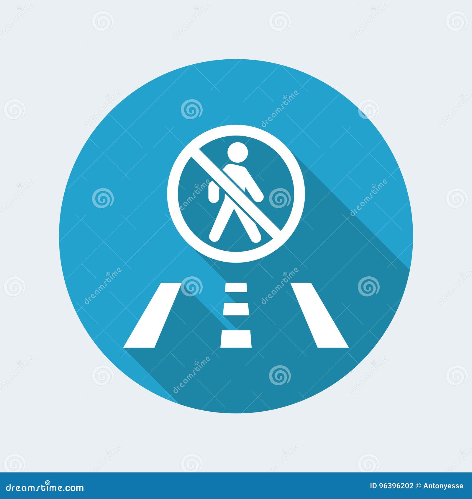 Vector Illustration of Single Isolated Forbidden Walk Icon Stock Vector ...