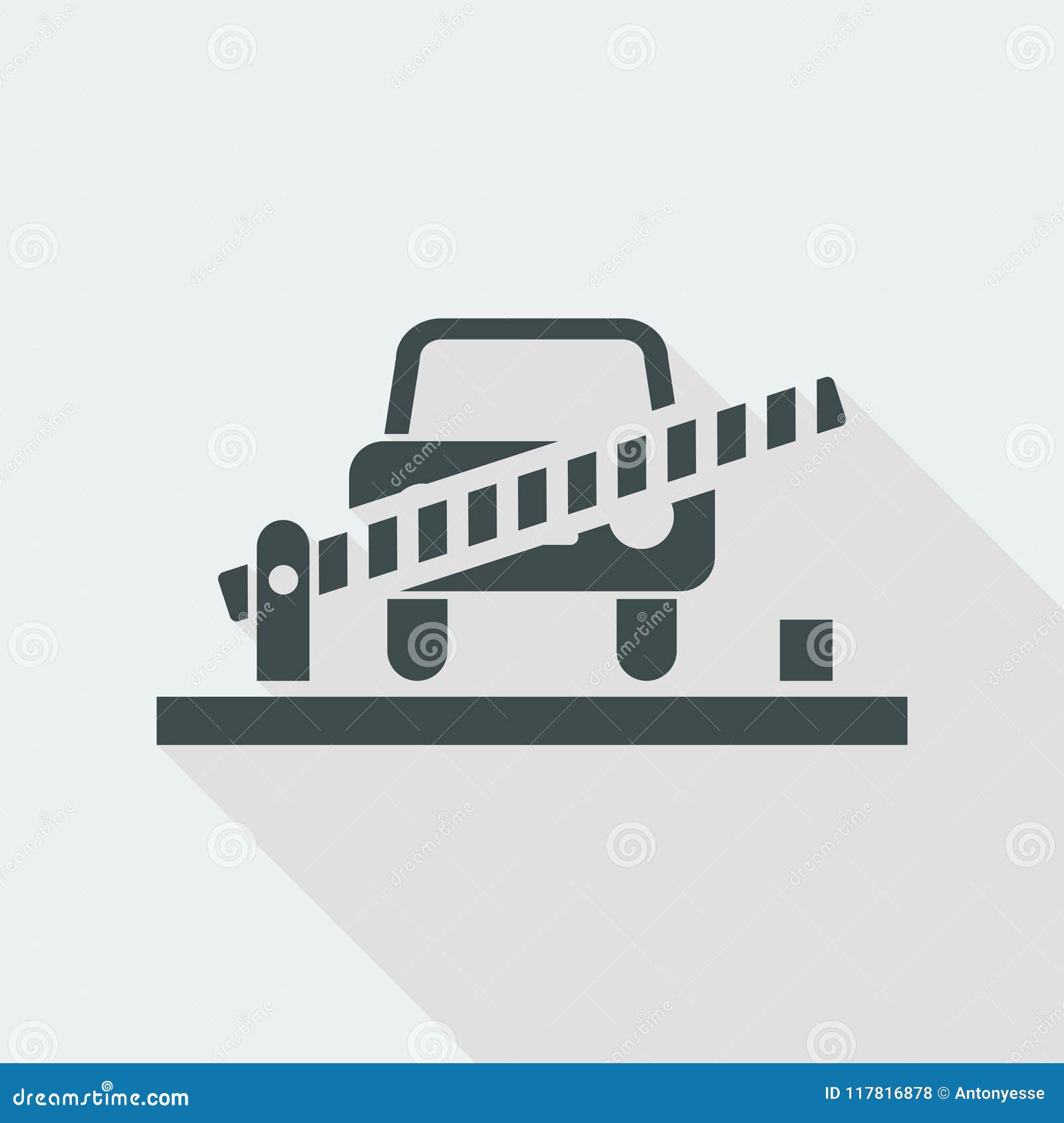 Vector Illustration of Single Isolated Gate Car Icon Stock Vector ...