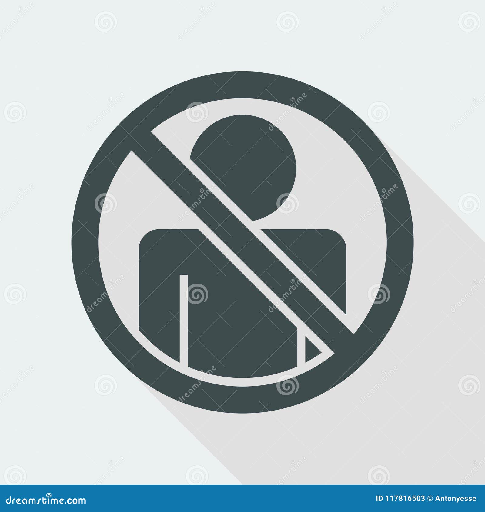Vector Illustration of Single Isolated Icon Depicting Access Forbidden ...