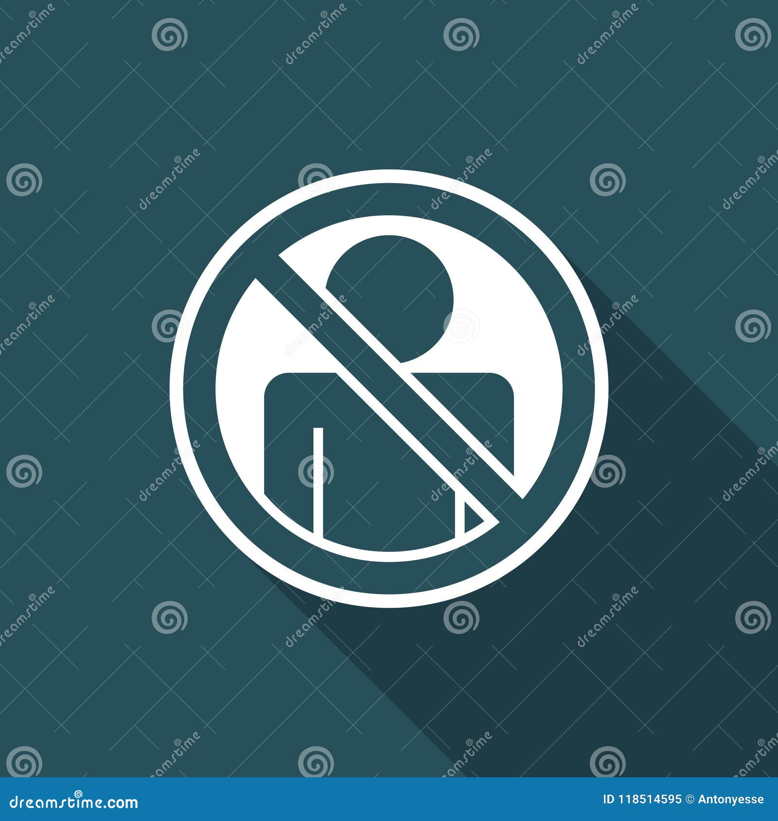Vector Illustration of Single Isolated Icon Depicting Access Forbidden ...
