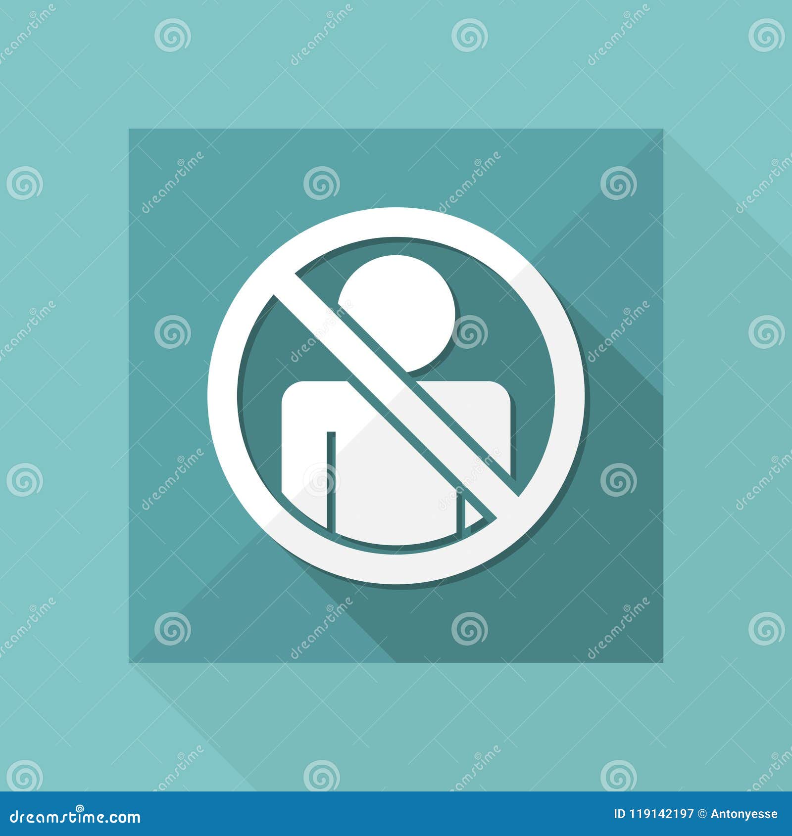 Vector Illustration of Single Isolated Icon Depicting Access Forbidden ...