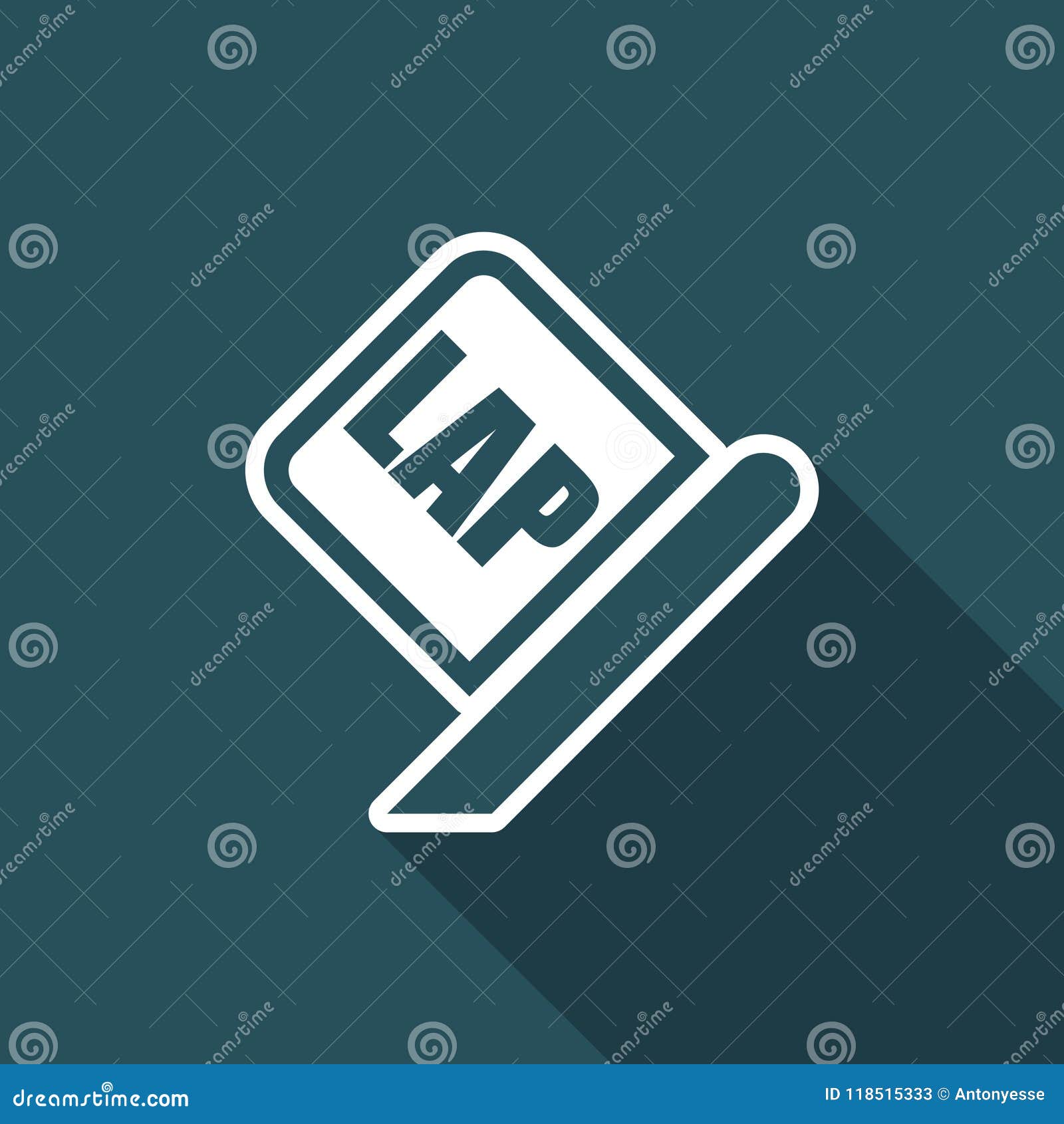 Vector Illustration of Single Isolated Lap Race Icon Stock Vector ...