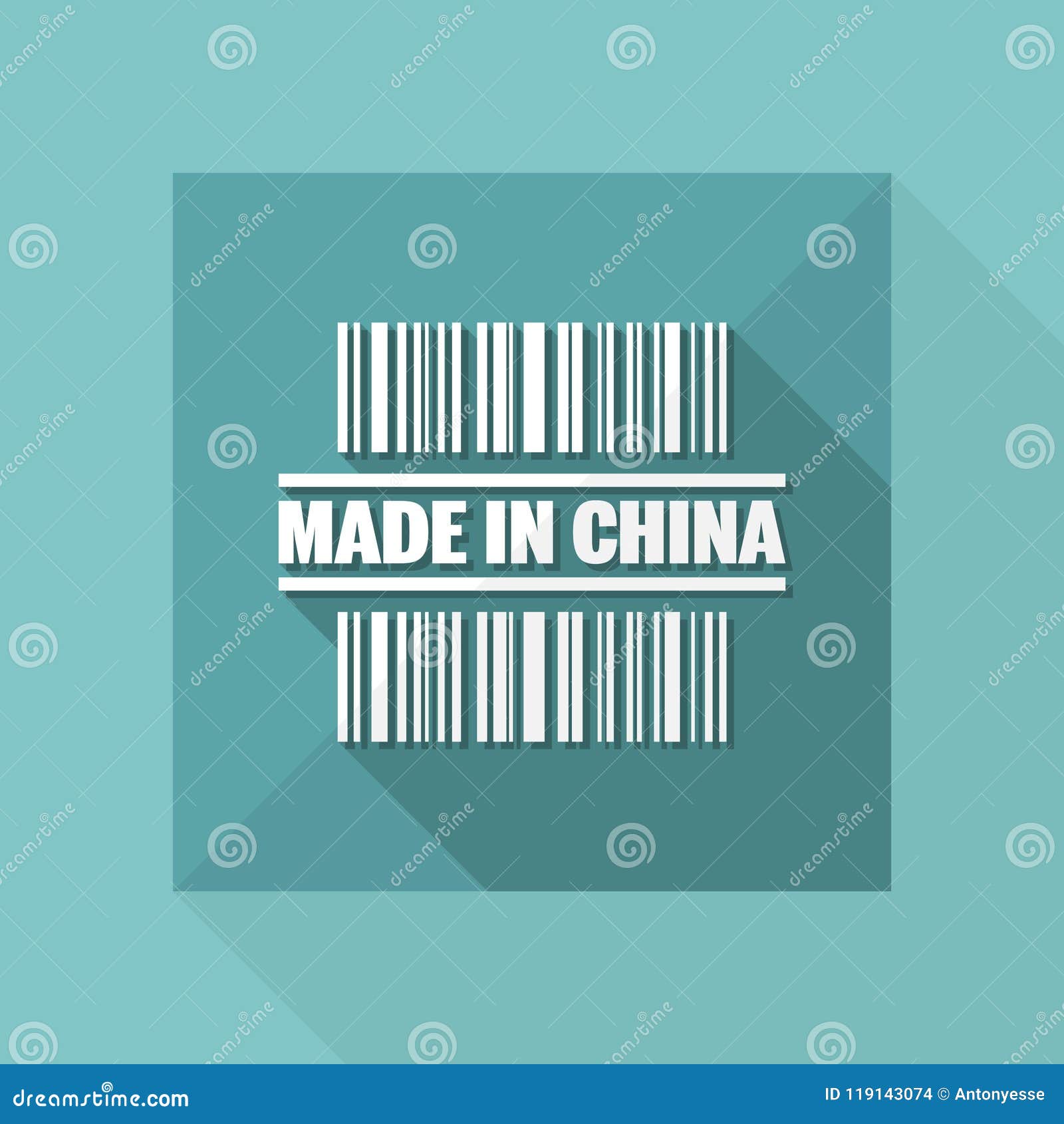 Vector Illustration of Single Isolated Made in China Icon Stock Vector ...