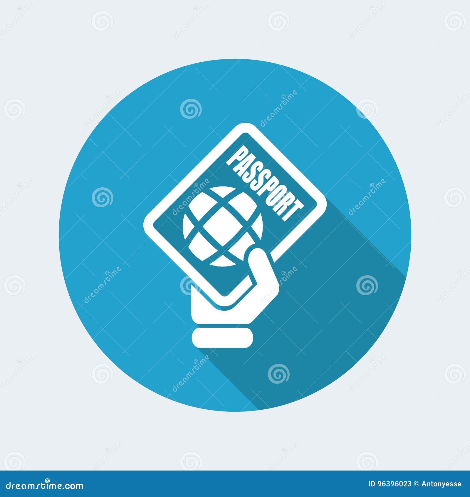 Passport icon stock vector. Illustration of border, trip - 96396023