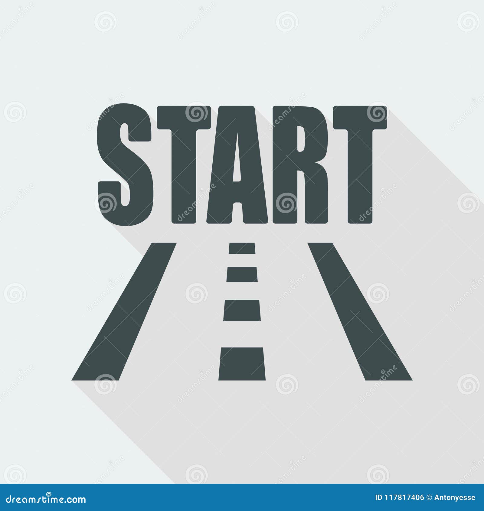 Vector Illustration of Single Isolated Race Start Icon Stock Vector ...