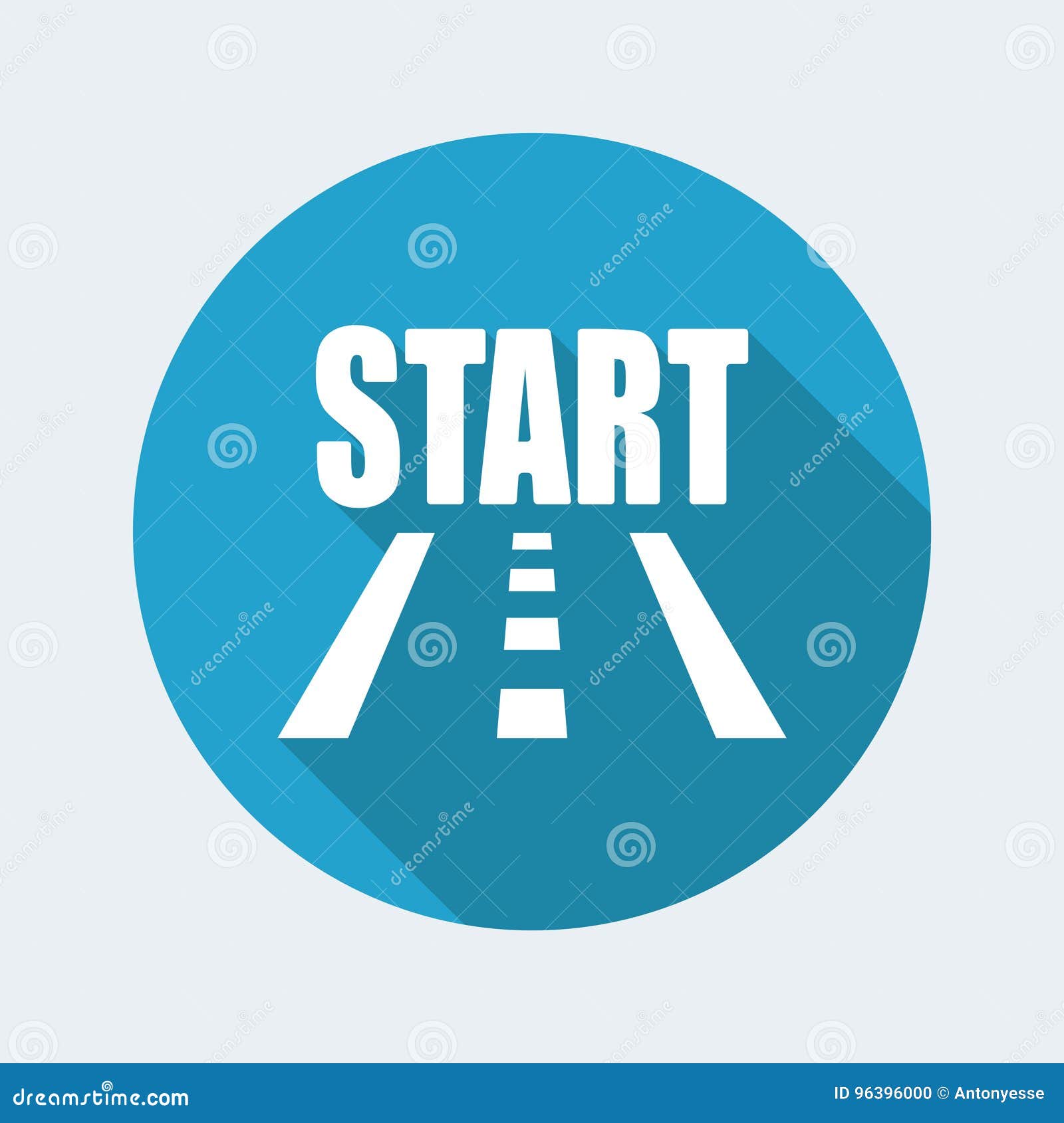 Race start icon stock vector. Illustration of road, indication - 96396000