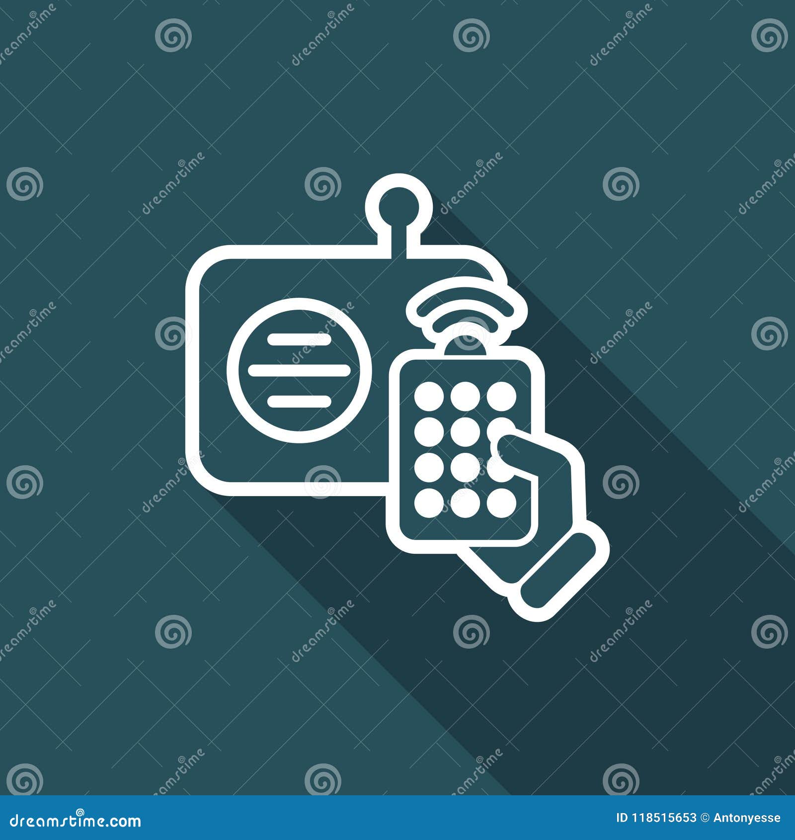 Vector Illustration of Single Isolated Radio Controller Icon Stock ...