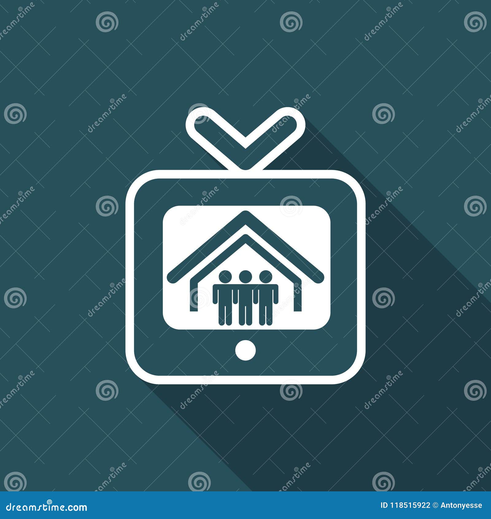 Vector Illustration of Single Isolated Reality Tv Icon Stock Vector ...
