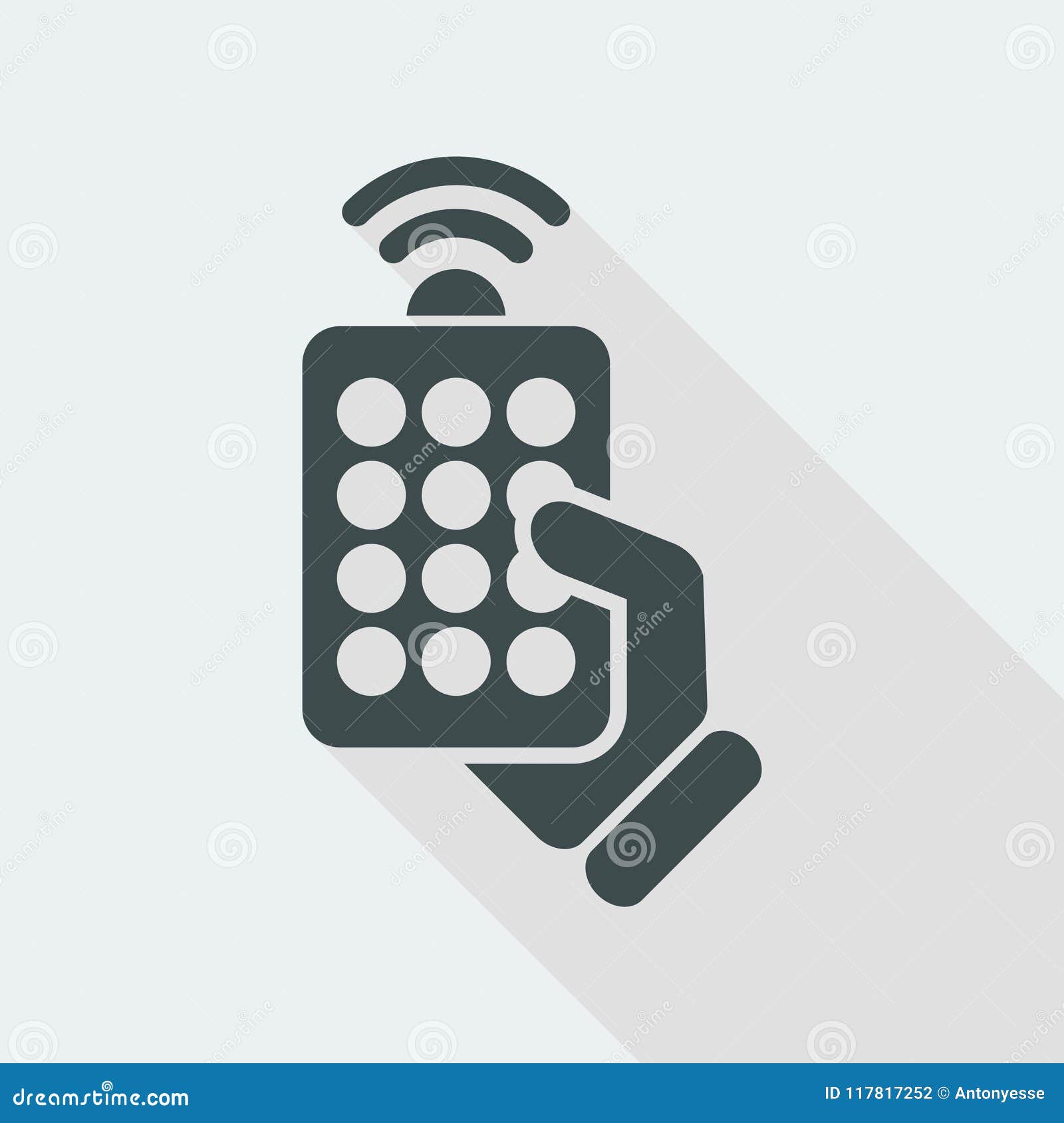 Vector Illustration of Single Isolated Remote Control Icon Stock Vector ...