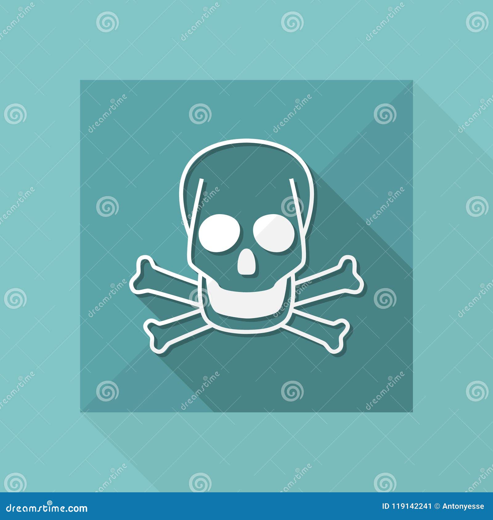 Vector Illustration of Single Isolated Risk of Death Icon Stock Vector ...