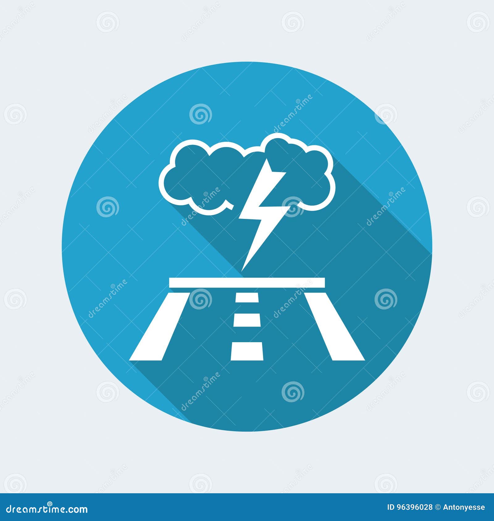 Road storm icon stock vector. Illustration of clouds - 96396028