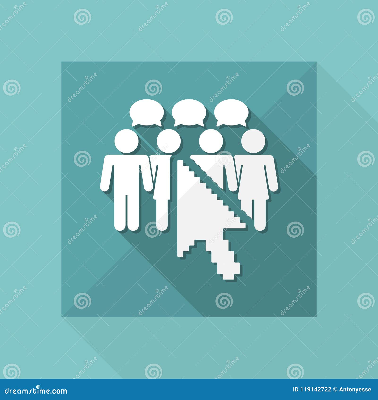 Vector Illustration of Single Isolated Social Network Icon Stock Vector ...