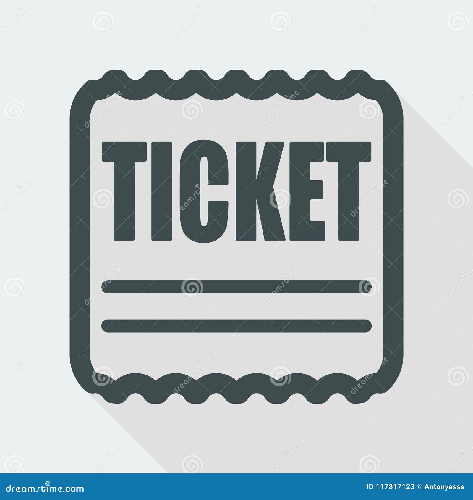 Vector Illustration of Single Isolated Tiket Icon Stock Vector ...