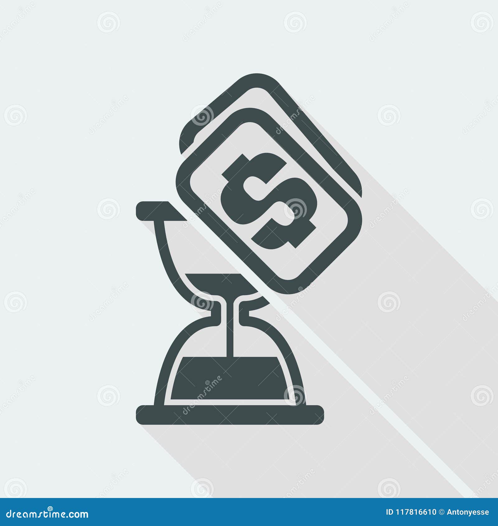 Vector Illustration of Single Isolated Time Cost Icon Stock Vector ...